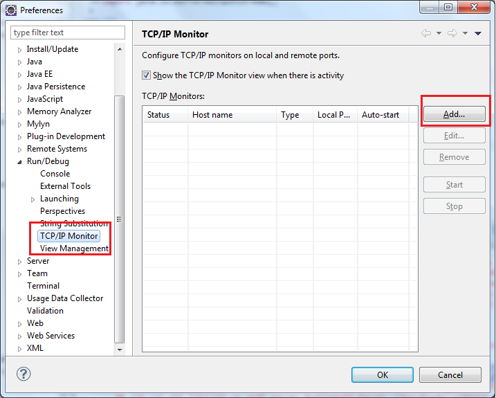 How To Monitor Requests And Responses Using Tcpip Monitor In Eclipse